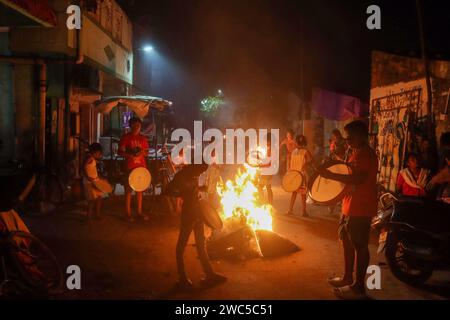 Chennai, India. 14th Jan, 2024. Bhogi Pandigai (festival) is celebrated ...
