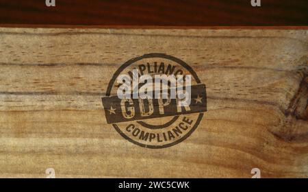 GDPR Compliance stamp icons in few color versions. General data ...