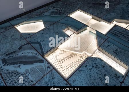 View of details of the original marble map of the Ancient Rome ‘Forma ...