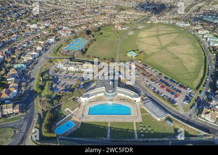 Aerial view of Saltdean seafront, east sussex coast Stock Photo - Alamy
