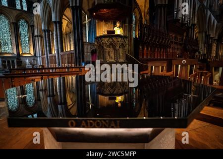 The Right Revd Stephen Lake, Bishop of Salisbury, rubs oil as he ...