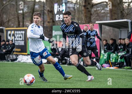 Kolding, Denmark. 13th, January 2024. Sven Köhler of Odense BK seen ...