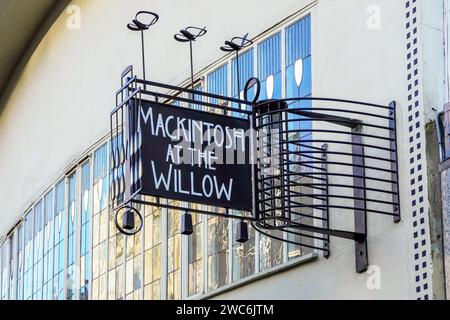 Wall signs outside the "Macintosh at the Willow" tearooms, Sauchiehall ...