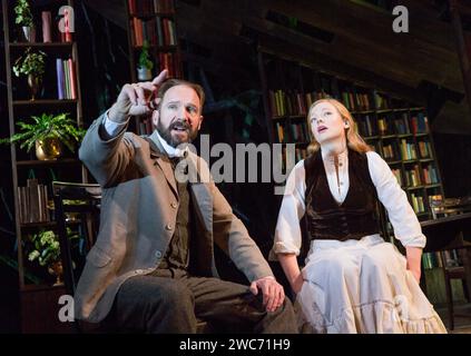 Ralph Fiennes (Halvard Solness), Sarah Snook (Hilde Wangel) in THE ...