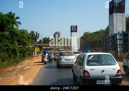 Traffic on busy roads, Goa, India Stock Photo - Alamy