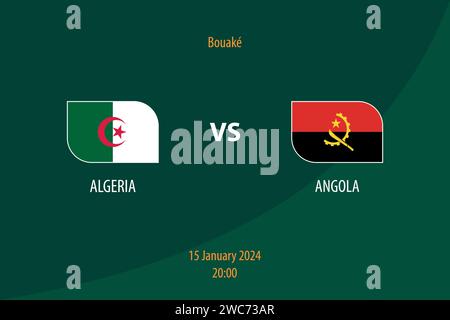 Algeria vs Angola football scoreboard broadcast template for soccer ...