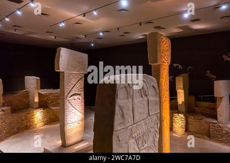 Copy of the "Temple D" from Göbekli Tepe, represented in its full size ...