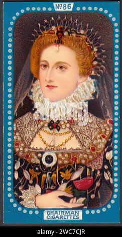 The Queen - Vintage Cigarette Card Illustration Stock Photo - Alamy