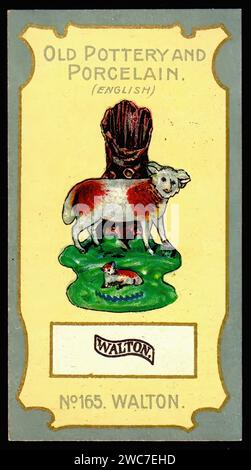 Walton Pottery Figure - Vintage Cigarette Card Illustration Stock Photo ...