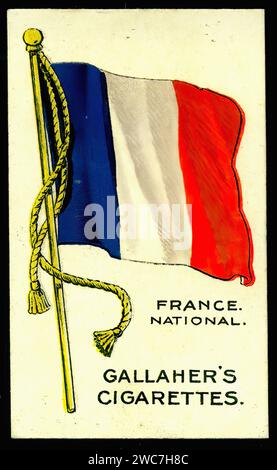 Flags of France - Vintage Cigarette Card Illustration Stock Photo - Alamy