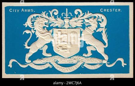 Arms of Chester 001 - Vintage Cigarette Card Illustration Stock Photo ...
