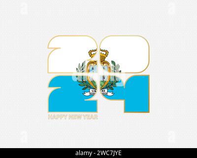 Abstract numbers 2024 with flag of Italy. Vector illustration Stock ...