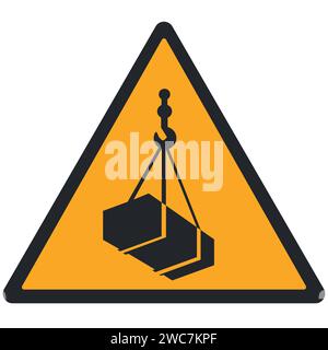 Suspended Load Icon Construction Crane Carrying Hoist Object Vector ...