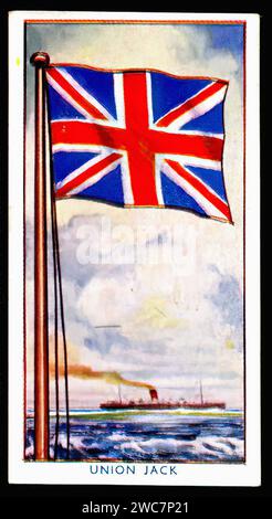 The Union Jack - Vintage Cigarette Card Illustration Stock Photo - Alamy