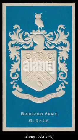 Arms of Oldham - Vintage Cigarette Card Illustration Stock Photo - Alamy
