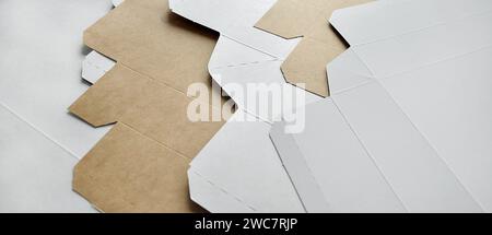 Artistic background of textured layers of unfolded cardboard boxes ...