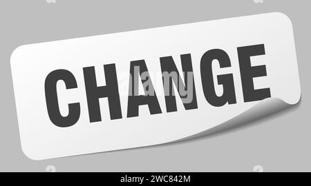 make a change sticker. make a change rectangular label isolated on ...