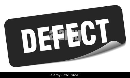 defect sticker. defect rectangular label isolated on white background ...