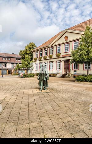 SEESEN, LOWER SAXONY, GERMANY - September-01-2023: Portrait from Statue ...