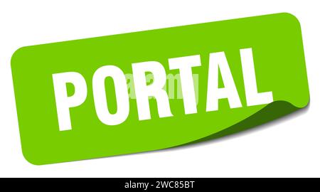 portal sticker. portal rectangular label isolated on white background ...
