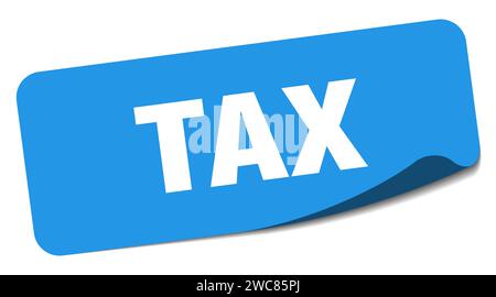 tax sticker. tax rectangular label isolated on white background Stock ...