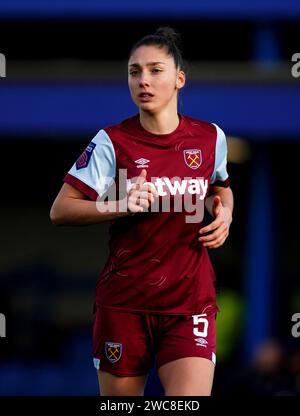 West Ham United’s Amber Tysiak scores an own goal during the Barclays ...
