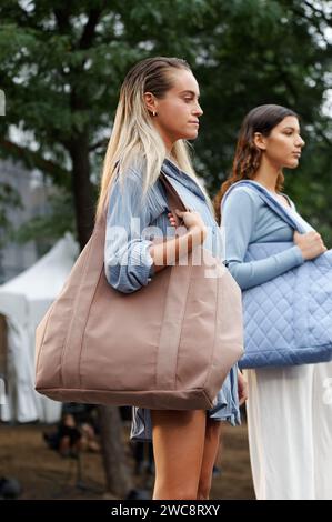 Models pose on the runway at the Bertrand La Ligne fashion show in ...