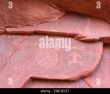 Ancient petroglyphs in Zion National Park, Utah Stock Photo - Alamy
