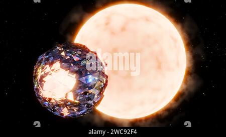 3d rendering of Lucy as a Diamond star, more accurately a crystallized ...