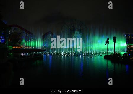Disneyland Light Show - Pixar Bay Stock Photo - Alamy