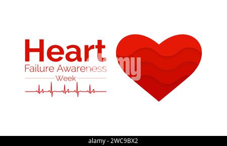 Heart Failure Awareness Week observed every year of february. Vector ...