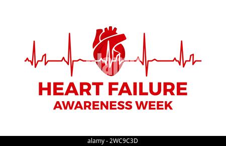 Heart Failure Awareness Week observed every year of february. Vector ...