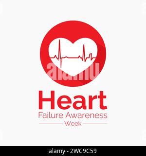 Heart Failure Awareness Week observed every year of february. Vector ...