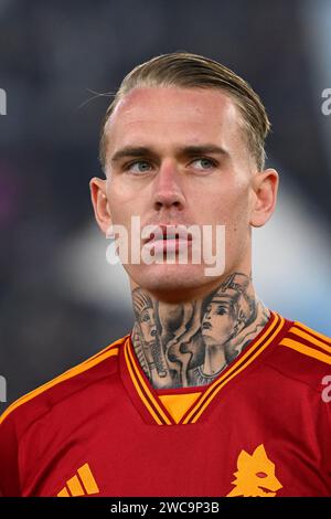 Rick Karsdorp of AS Roma looks on during the Serie A match between AS ...