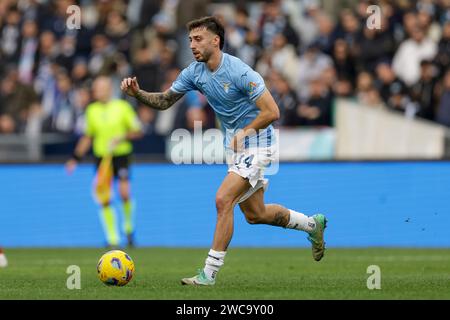 Lazio’s Spanish defender Mario Gila controls the ball during the Serie ...