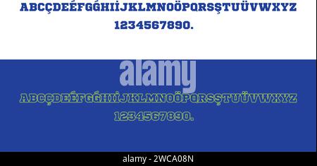 Modern futuristic alphabet, bold heavy letters, cool dynamic font for ...