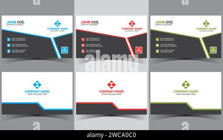 Name card template, design for business, vector Stock Vector Image ...