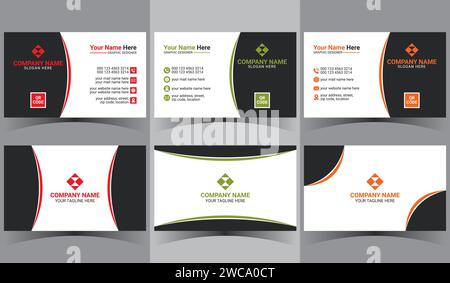 Name card template, design for business, vector Stock Vector Image ...