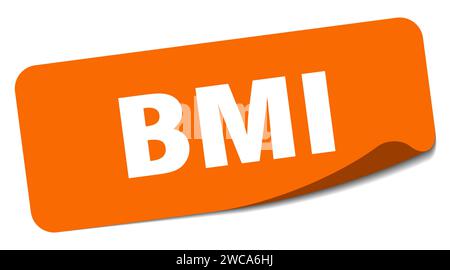 bmi sticker. bmi rectangular label isolated on white background Stock ...
