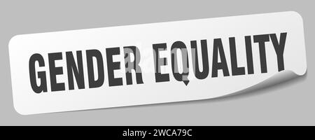 gender equality sticker. gender equality rectangular label isolated on ...