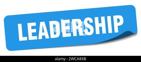 leadership sticker. leadership rectangular label isolated on white ...