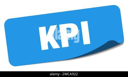 kpi sticker. kpi rectangular label isolated on white background Stock ...