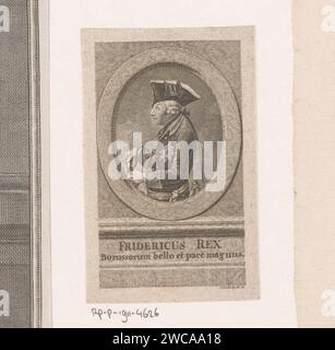 Portrait of Frederik de Grote, Johann Martin Bernigeroth, After Antoine ...