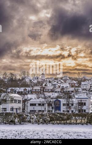 Wind mill in old Hoejen in Vejle city, Denmark Stock Photo - Alamy