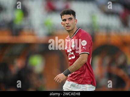 January 14 2024: Ahmed Mostafa Mohamed Sayed (Egypt) controls the ball ...