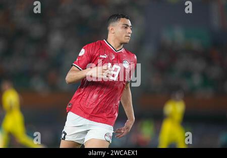 January 14 2024: Ahmed Mostafa Mohamed Sayed (Egypt) controls the ball ...