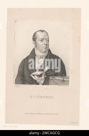 Portret van Hans Christian Ørsted, Emilius Ditlev Baerentzen, in or ...