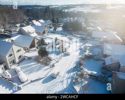 UK Weather Aberdeen, Scotland. 15th January 2024. Drone photos of Snow ...