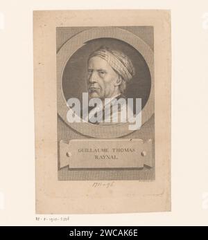 Portret van Guillaume-Thomas François Raynal, Carel Jacob de Huyser ...