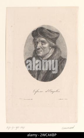 Portret van Jacques Lefèvre d'Etaples, Edme de Boulonois, 1682 print ...